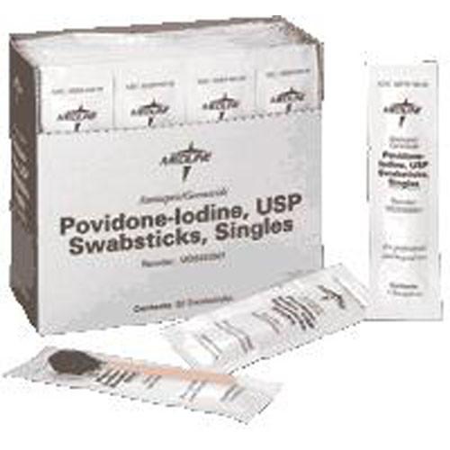Medline Povidone Iodine 10% USP Swabstick - Singles