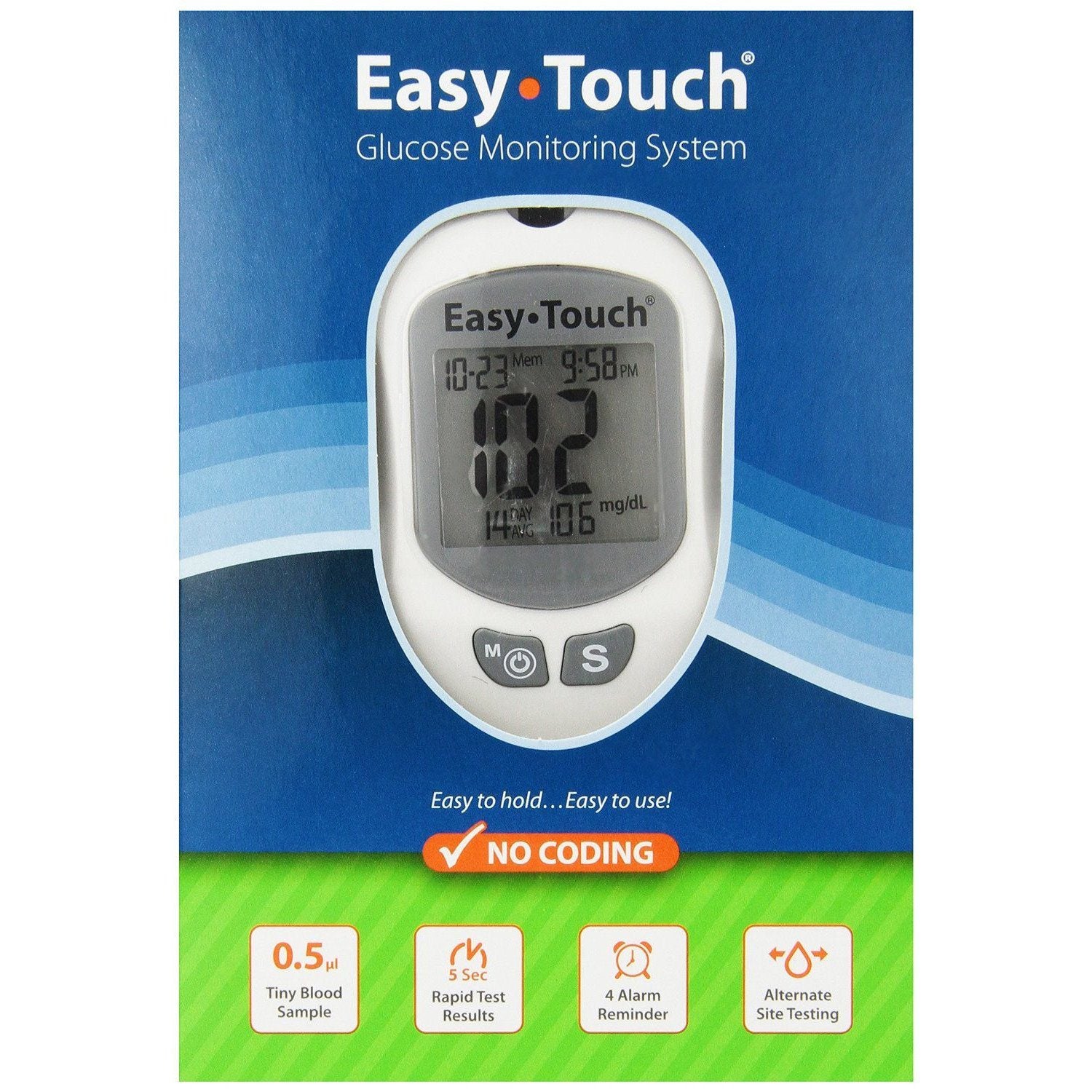 Easy Touch Glucose Monitor Kit (Meter without Test Strips)