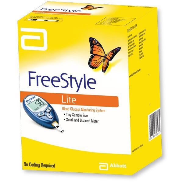 FreeStyle Lite Blood Glucose Meter Test Kit w/ Lancing Device