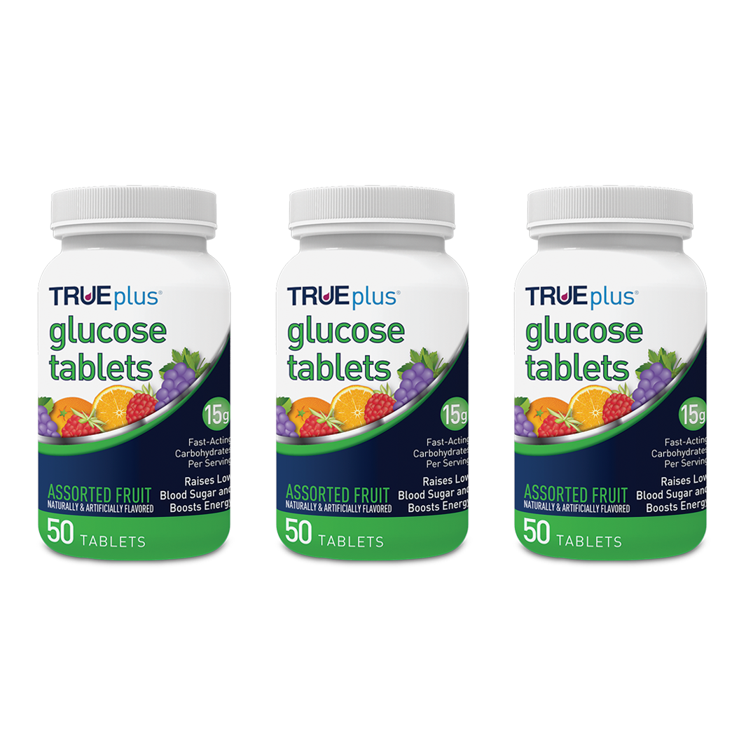 TRUEplus Glucose Tabs - Assorted Fruit 50 ct. | TotalDiabetesSupply.com