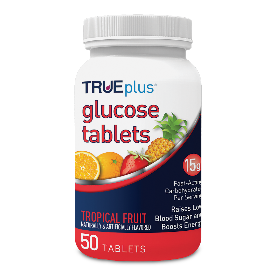 TRUEplus Glucose Tabs - Tropical Fruit 50 ct. | TotalDiabetesSupply.com
