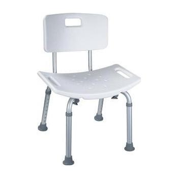 Cardinal Health White Shower Chair with Back - Each