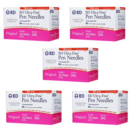 BD Ultra-Fine Original Pen Needles - 29G 1/2" - BX 90 - Case of 5 ...