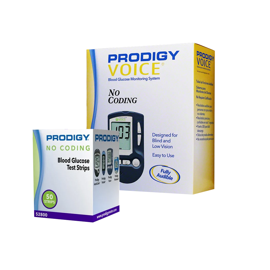 Prodigy Voice Meter Kit Combo (Meter Kit and Test Strips 50ct ...