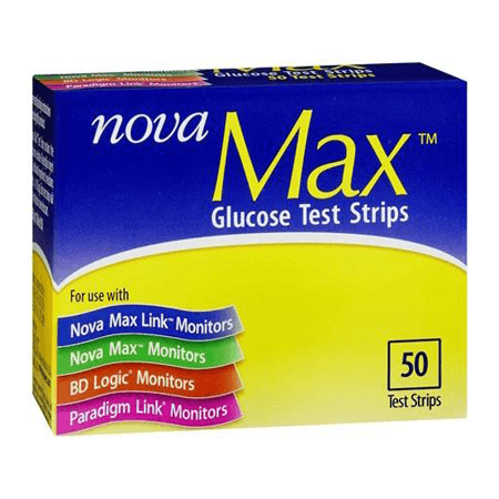 Nova Max Glucose Test Strips - 50's | TotalDiabetesSupply.com